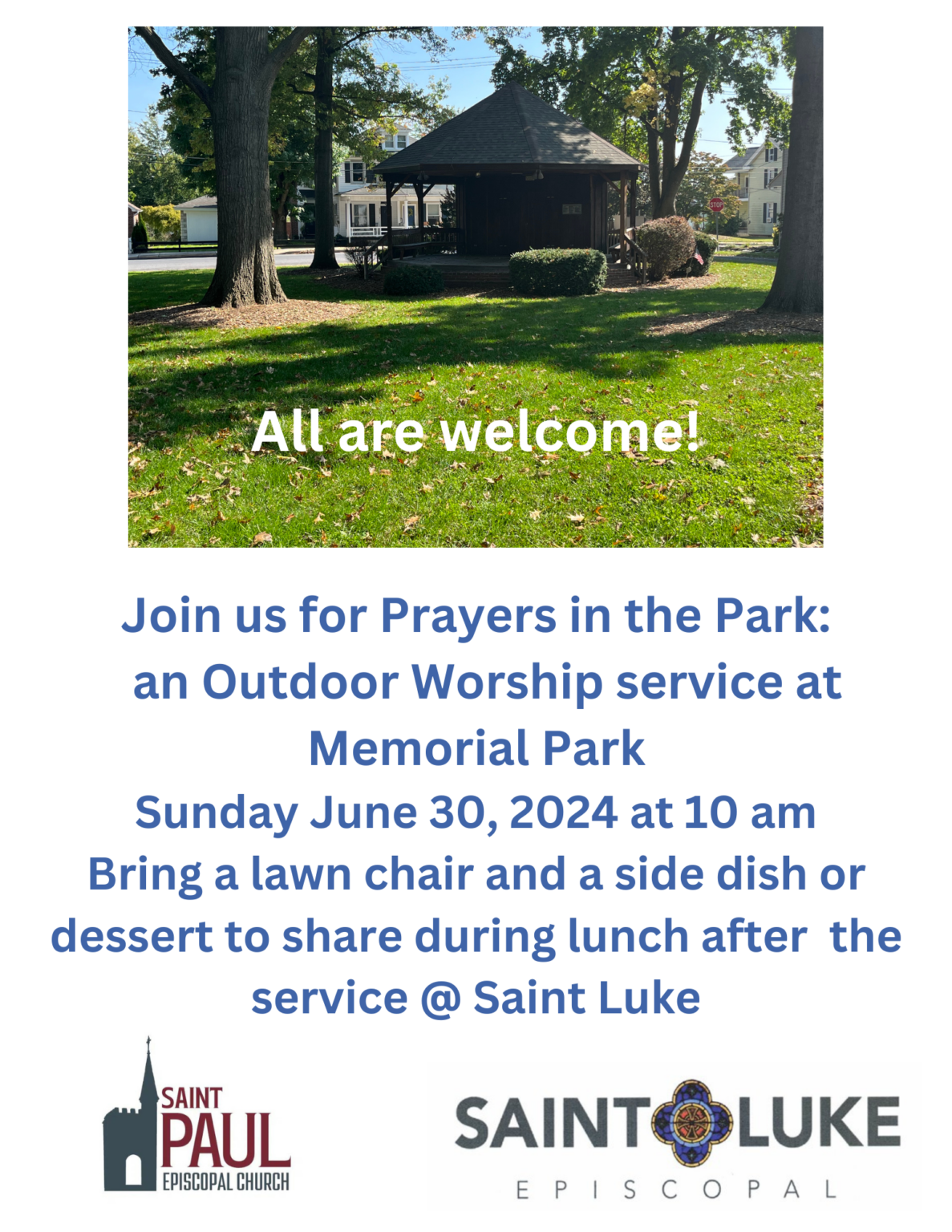 Prayers in the Park Outdoor Worship Service – Saint Luke Episcopal ...